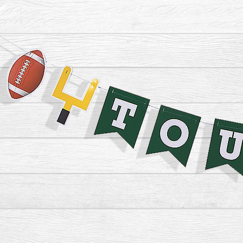 Touchdown Football Party Banner Garland, 8 Feet Long - Etsy