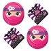 Pink Ninja Party Supplies - Ninja Girl Paper Dessert Plates and Ninja ...