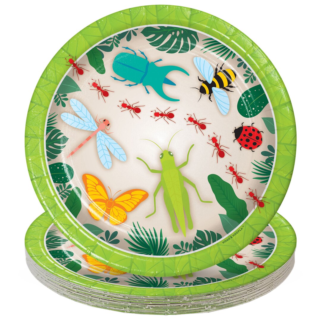 Backyard Adventure Bug Party Supplies - Bugs & Insects Round Paper ...