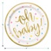 Oh Baby White and Gold Neutral Baby Shower Party Supplies - Paper ...