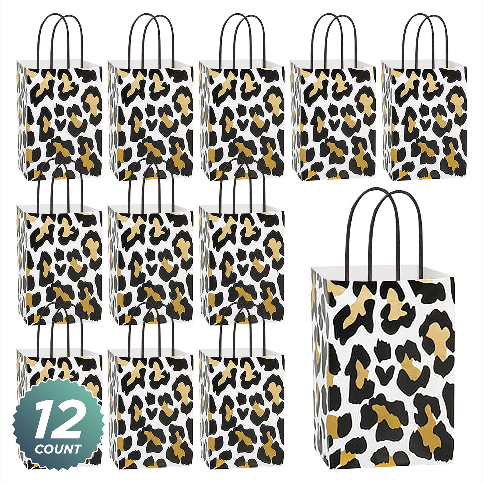 Golden Leopard Print Paper Gift Bags and Party Favor Bags - Etsy