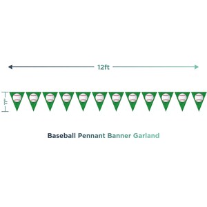 Baseball Party Pennant Banner Garland and Assorted Cutout Decorations ...