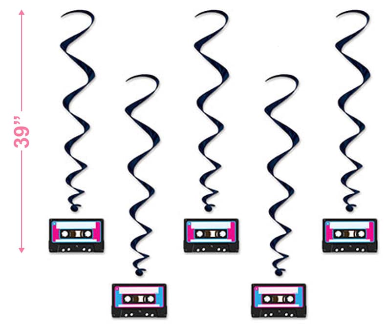 80's Party Decorations - I Love the 80's Streamer Garland and Cassette ...