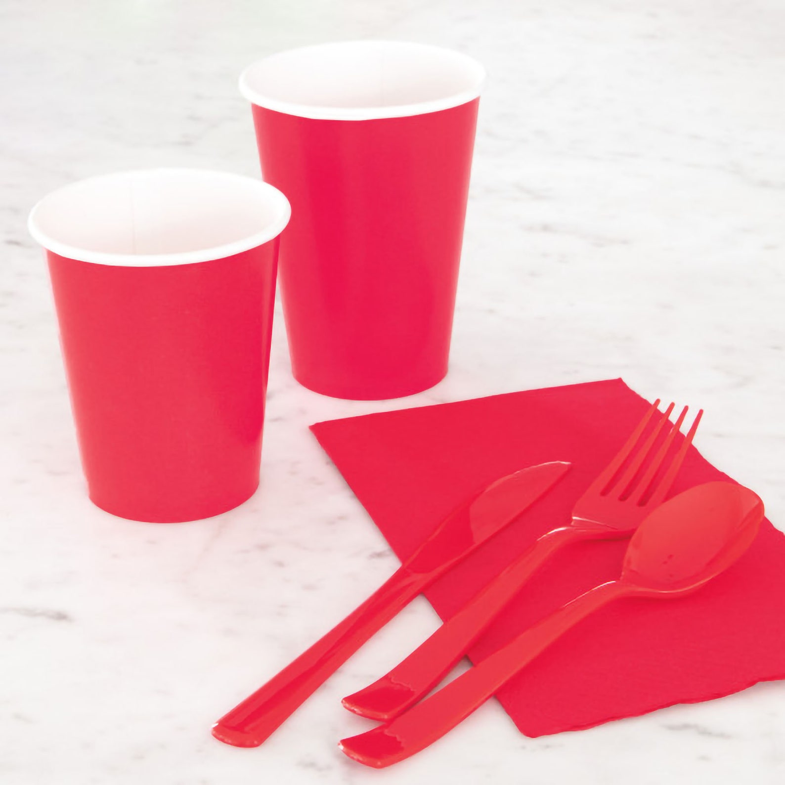 Solid Ruby Red Disposable Beverage Party Cups, 9 Ounce Size, 8 Count - Etsy