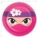 Pink Ninja Party Pack - Pink and Purple Ninja Girl Paper Dessert Plates ...