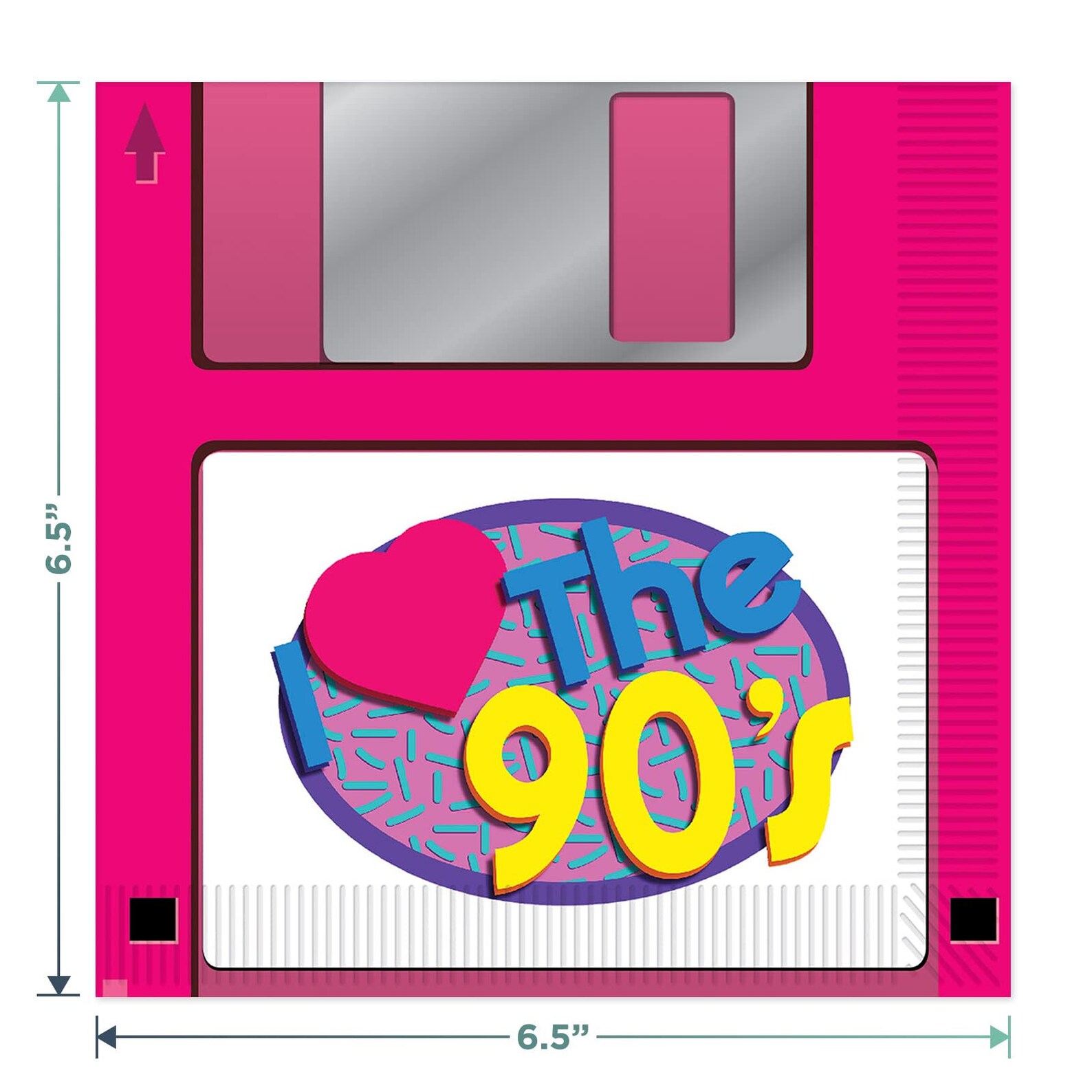 90's Party Supplies 90's Decade Icons Square Paper - Etsy