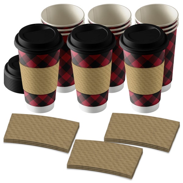 Buffalo Plaid Cups - Etsy