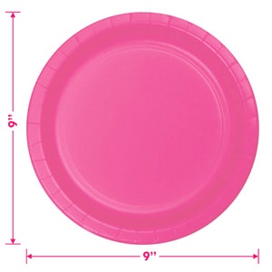 Solid Hot Pink Paper Dinner Plates and Luncheon Napkins (serves 16) - Etsy