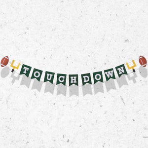 Touchdown Football Party Banner Garland, 8 Feet Long - Etsy