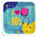 90's Party Supplies 90's Decade Icons Square Paper Dessert Plates and ...
