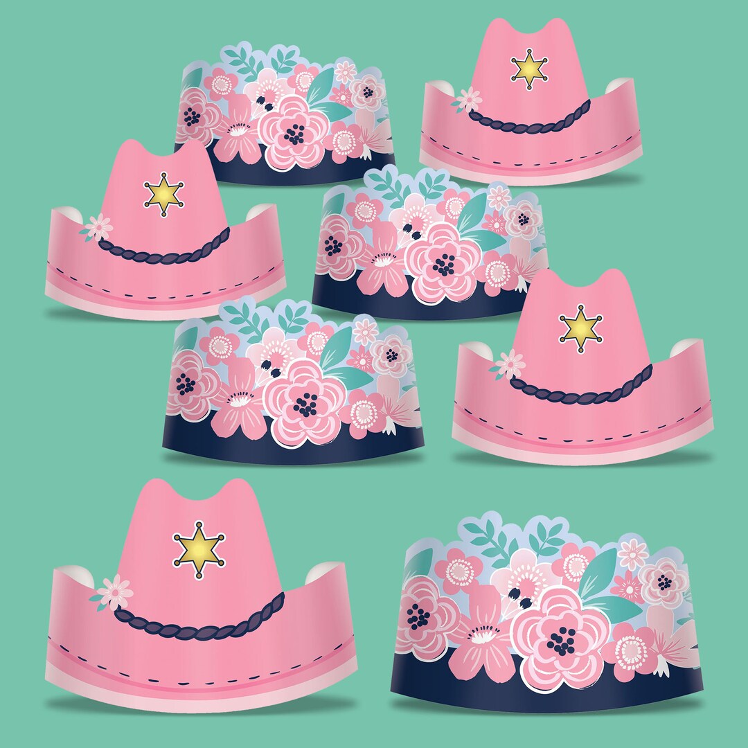 Saddle up Cowgirl Party Paper Crowns, 8 Count - Etsy