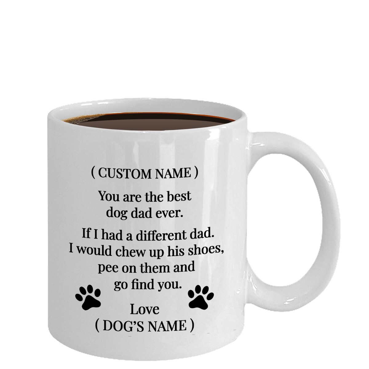 Dear Dog Dad, Mug Personalized, Dog Dad Gifts, Dog Dad, Gift for Him ...