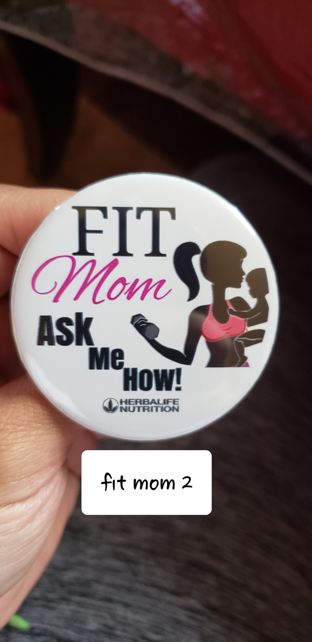Fit Mom or Fit Dad Button - Etsy