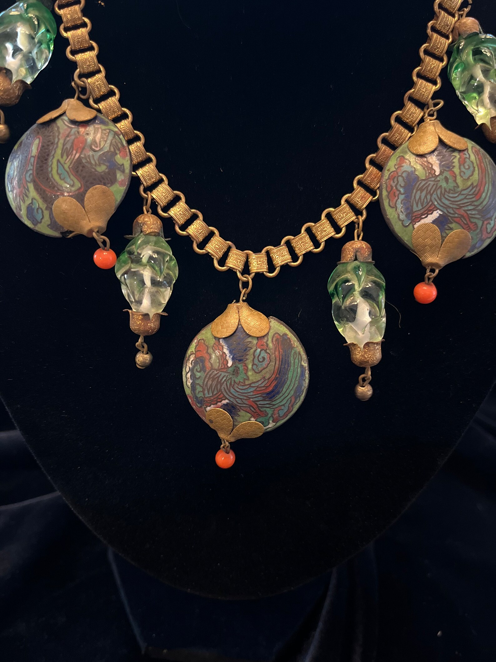 Miriam Haskell Hand Painted Book-chain Necklace - Etsy