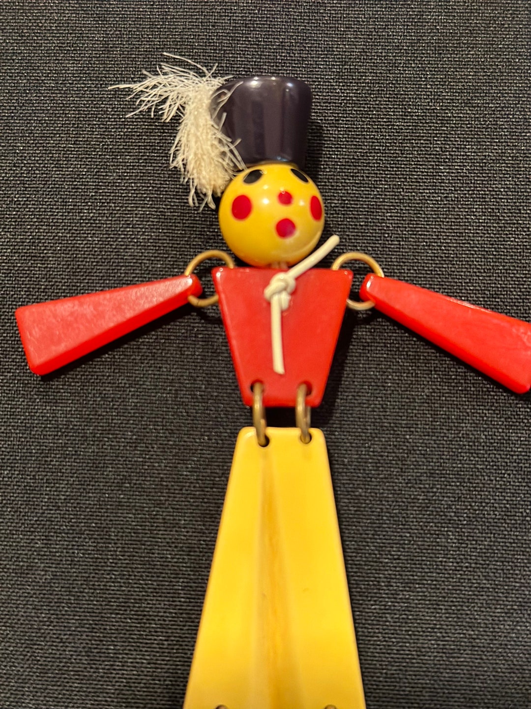 Bakelite Jointed Toy Soldier Pin - Etsy