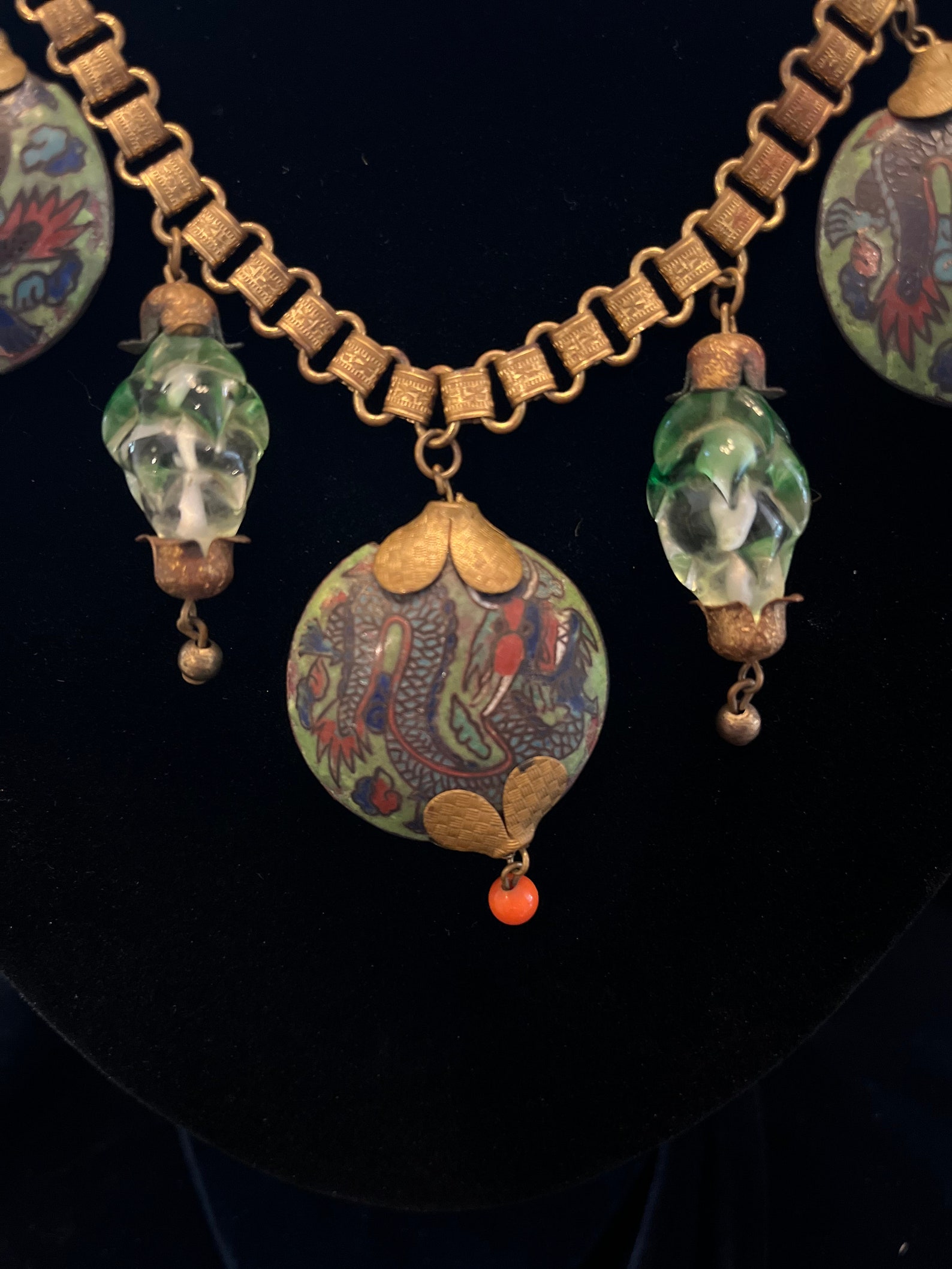 Miriam Haskell Hand Painted Book-chain Necklace - Etsy