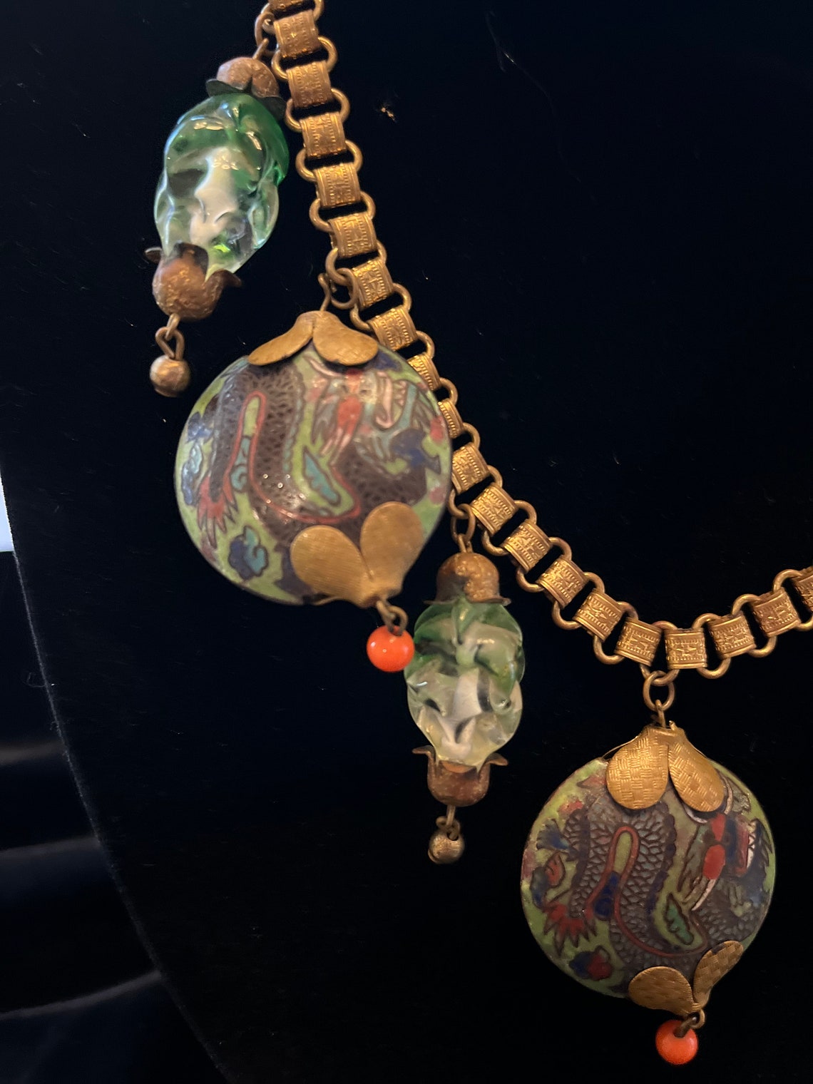 Miriam Haskell Hand Painted Book-chain Necklace - Etsy