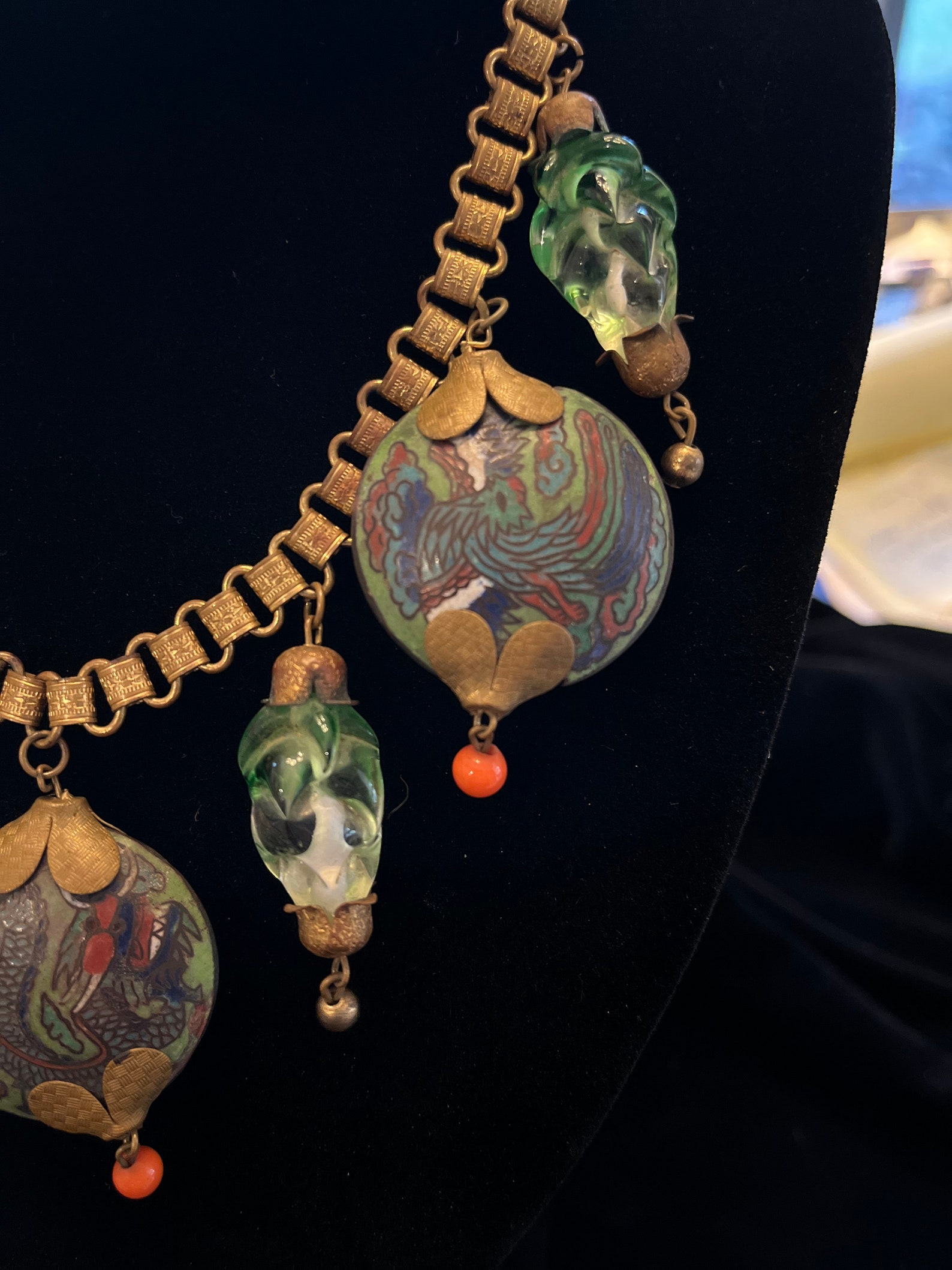 Miriam Haskell Hand Painted Book-chain Necklace - Etsy
