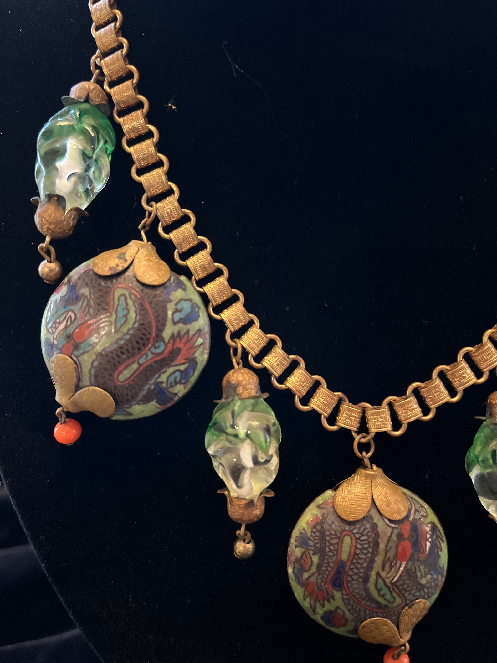 Miriam Haskell Hand Painted Book-chain Necklace - Etsy