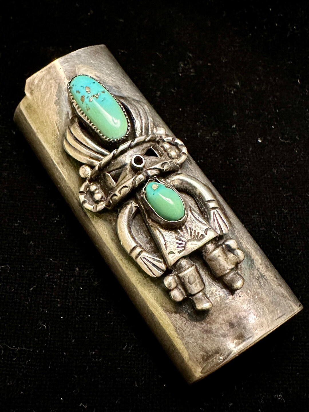 Native American Sterling Turquoise Lighter Case - Etsy