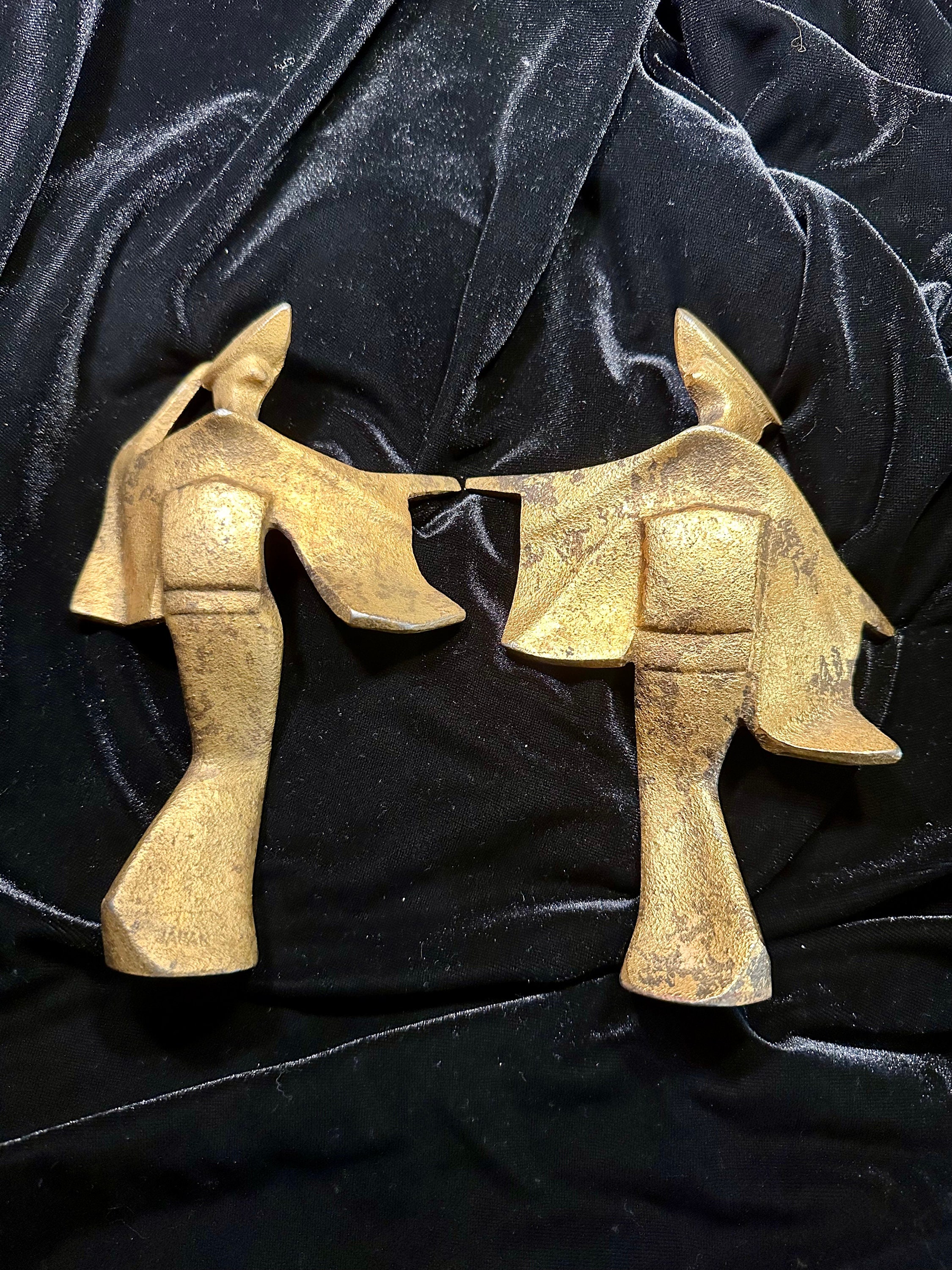 Mid Century Cast Iron Geisha Dancing Statues - Set of 2 - Etsy