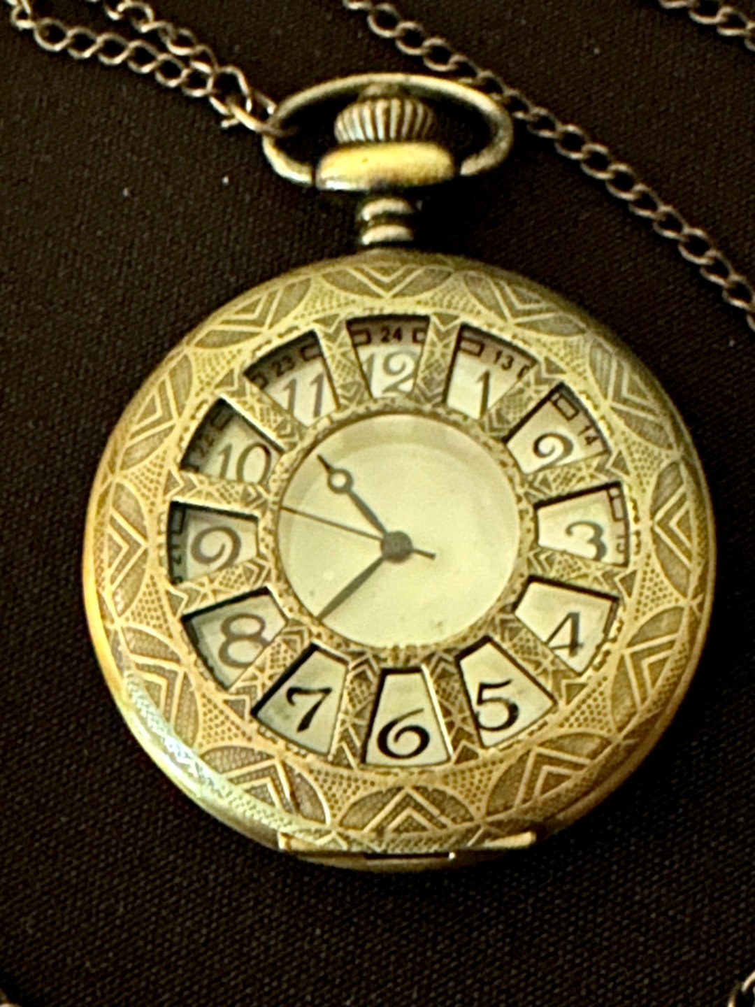 Vintage Filigree Pocket Watch: Gold/silver Tone, 30" Chain - Etsy