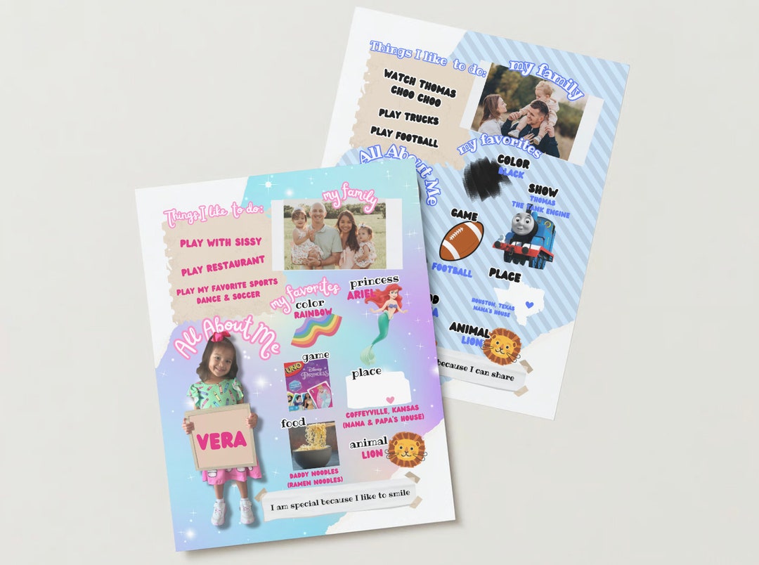 All About Me Poster - Etsy