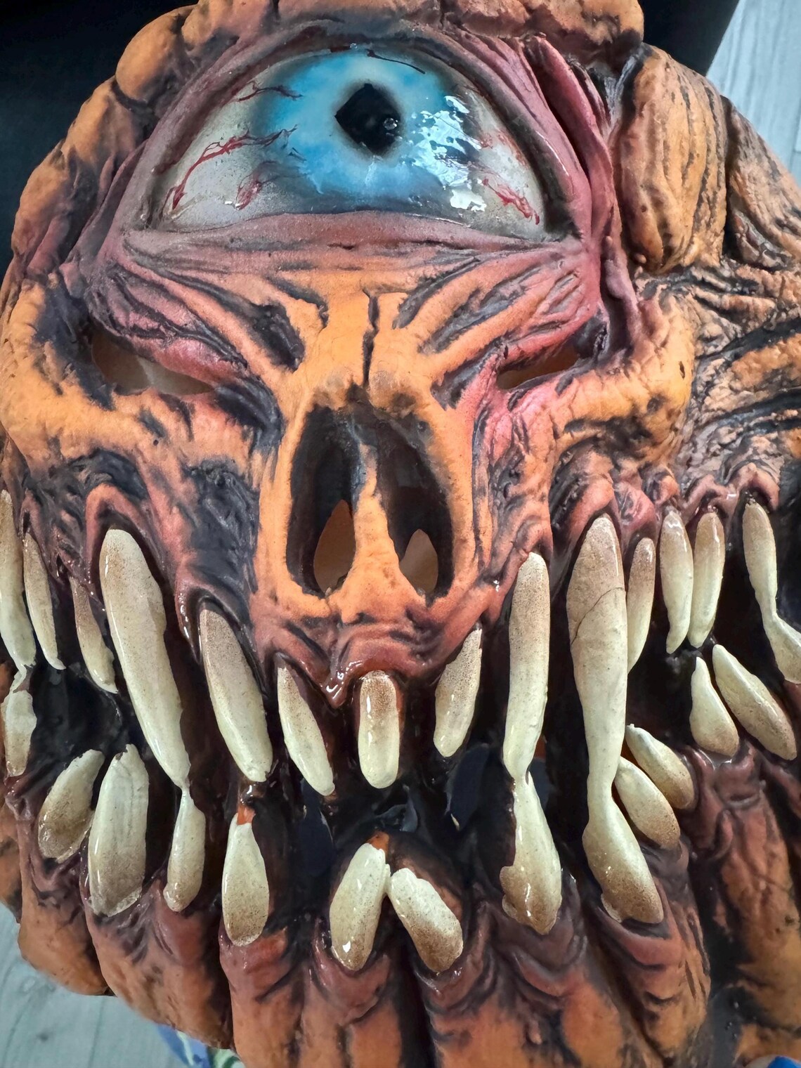 Scary Halloween the Pumpkin Watcher Silicone Full Head Mask - Etsy