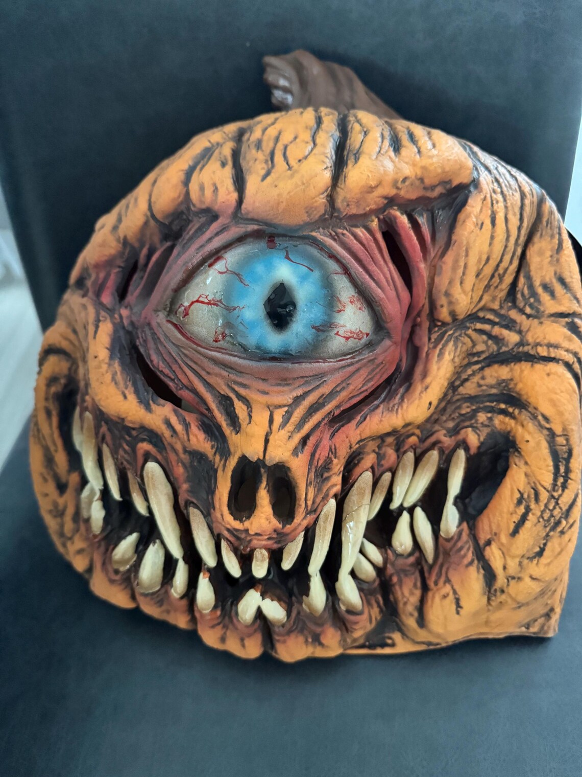 Scary Halloween the Pumpkin Watcher Silicone Full Head Mask - Etsy