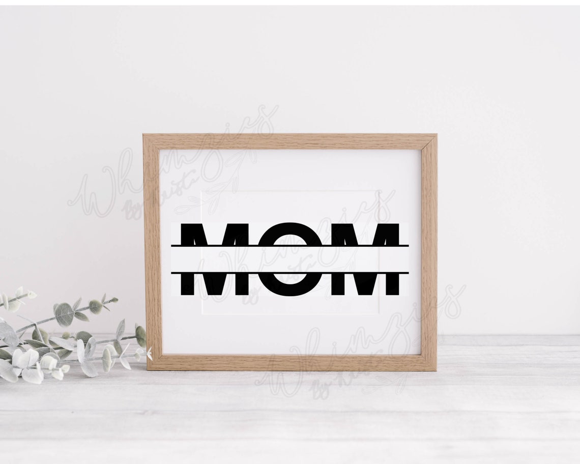 Mother's Day Split Monogram Mom SVG PNG - Etsy