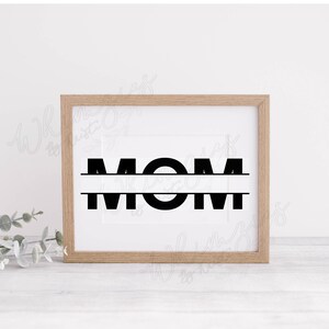 Mother's Day Split Monogram Mom SVG PNG - Etsy