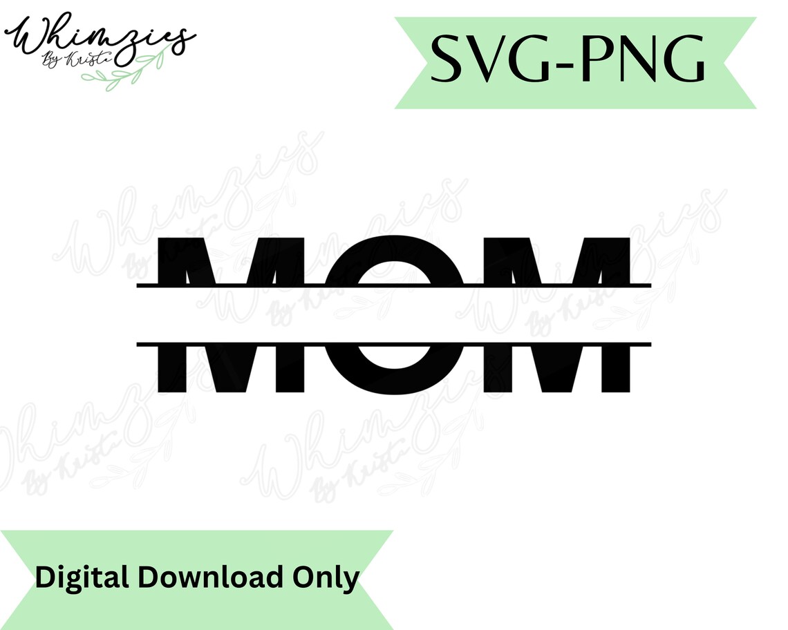 Mother's Day Split Monogram Mom SVG PNG - Etsy