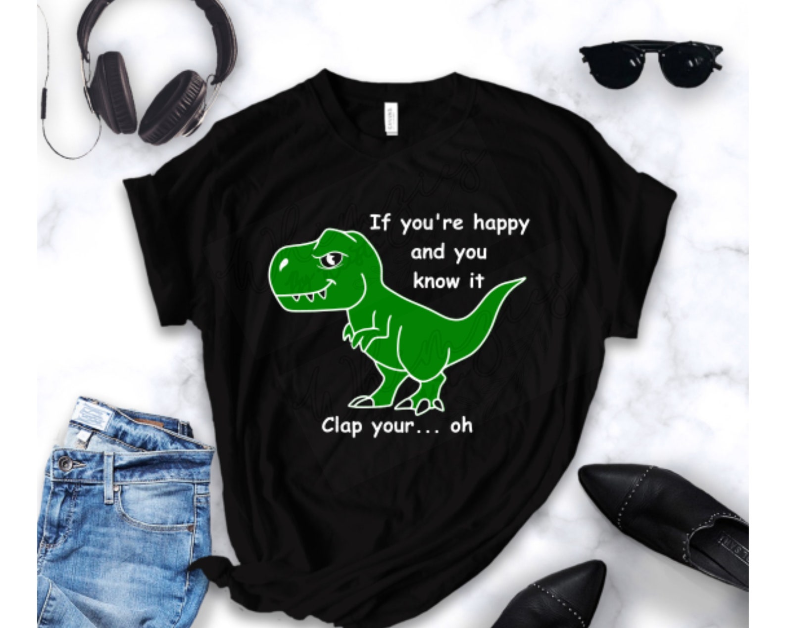 Trex Dinosaur Clap Your Hands Funny SVG PNG - Etsy