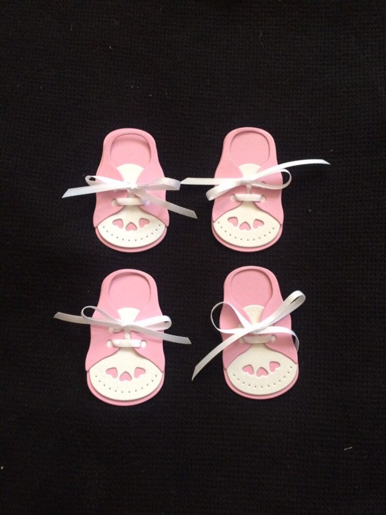 Set of 2 Card Embellishment Baby Shoes with Ribbon Laces Pack | Etsy