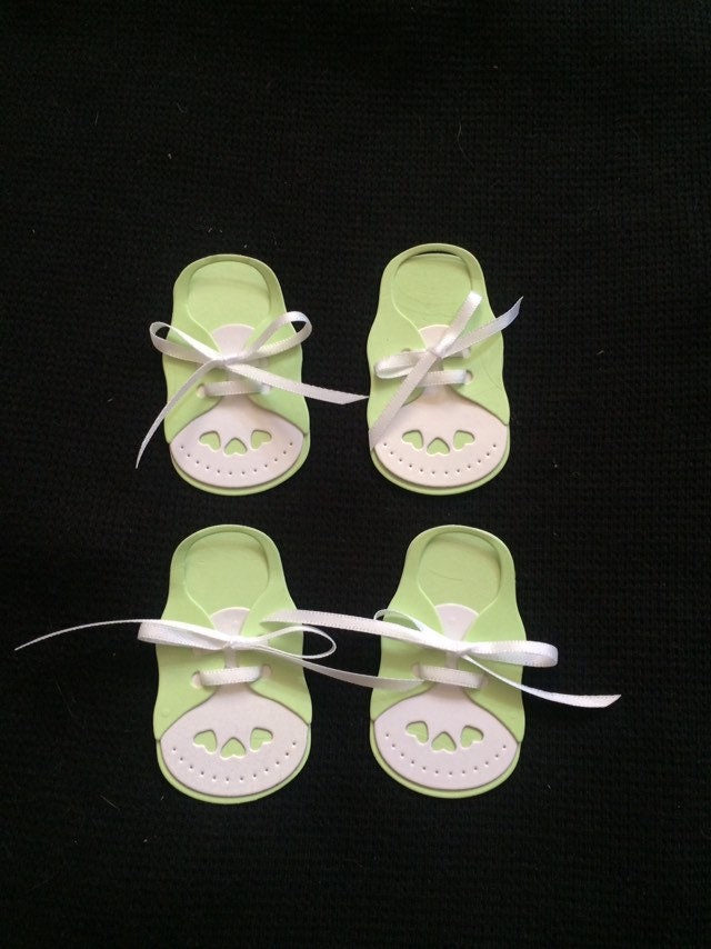 Set of 2 Card Embellishment Baby Shoes with Ribbon Laces Pack | Etsy