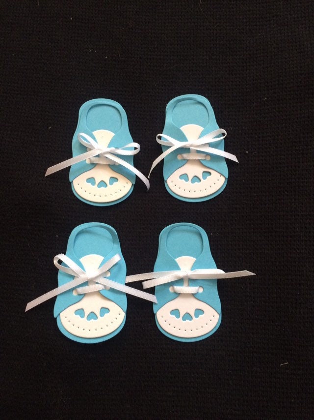 Set of 2 Card Embellishment Baby Shoes with Ribbon Laces Pack | Etsy