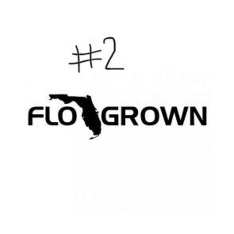 Flo Grown Car Decal / Florida Flo Grown Window Decal / Florida | Etsy