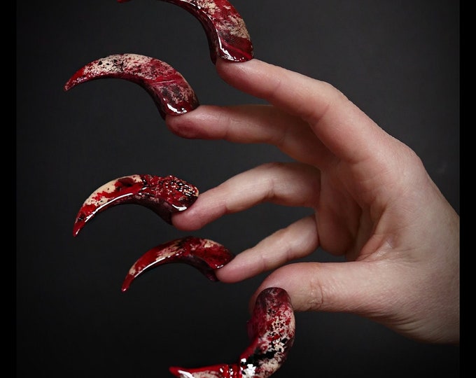 Monster Claws, Fake Blood Long Talons, Special Effects Cosplay Press-on ...