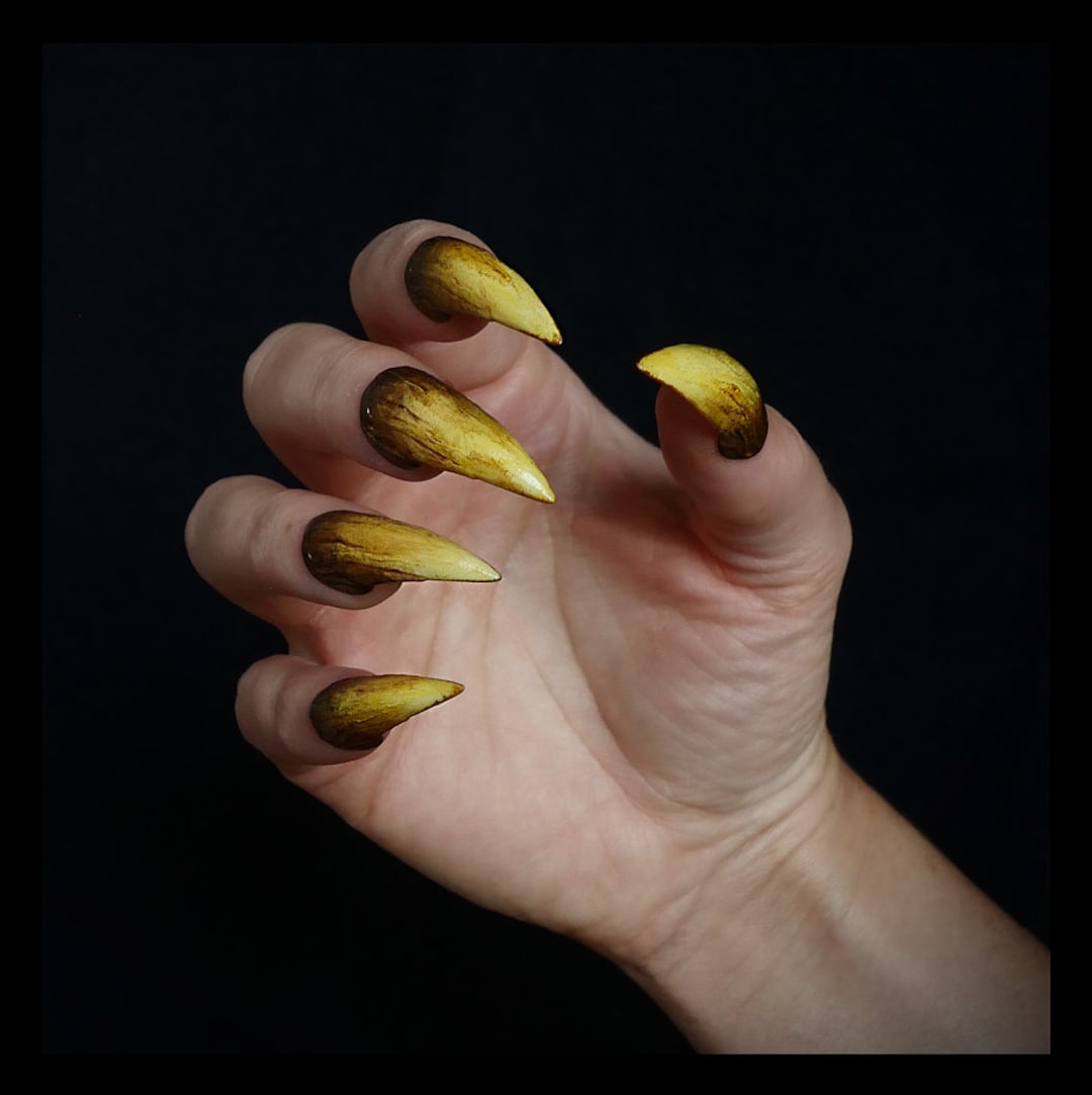 Long Curved Monster Talons, Cosplay Claws, Spiky Reusable Press-on ...