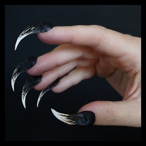 Werewolf Claws, Reusable Costume Press-on Nails, Cosplay Talons, SFX Special Effects, Extreme ...