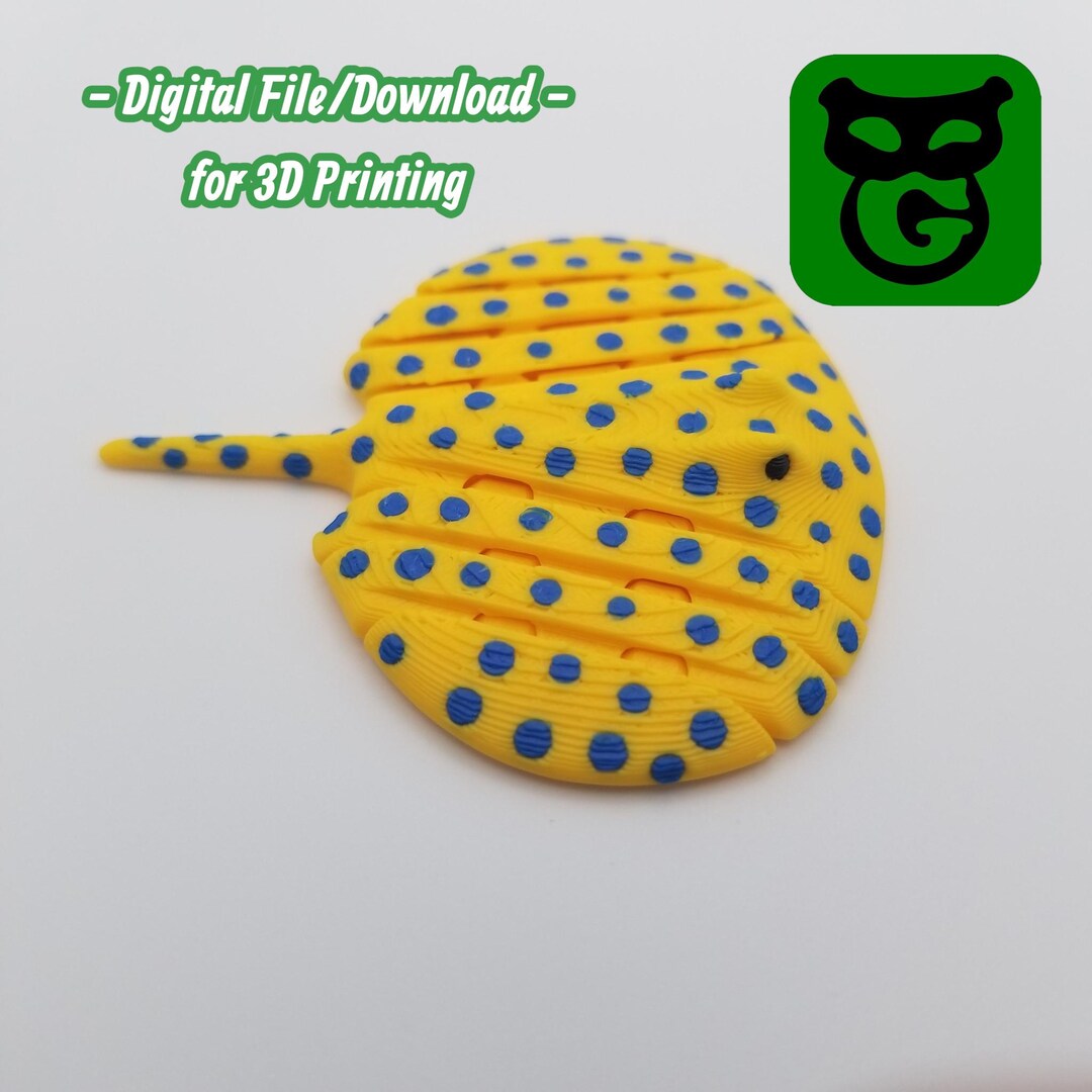 Blue Spotted Ray (3D Blueprint; Multicolor.3mf Included) - Etsy