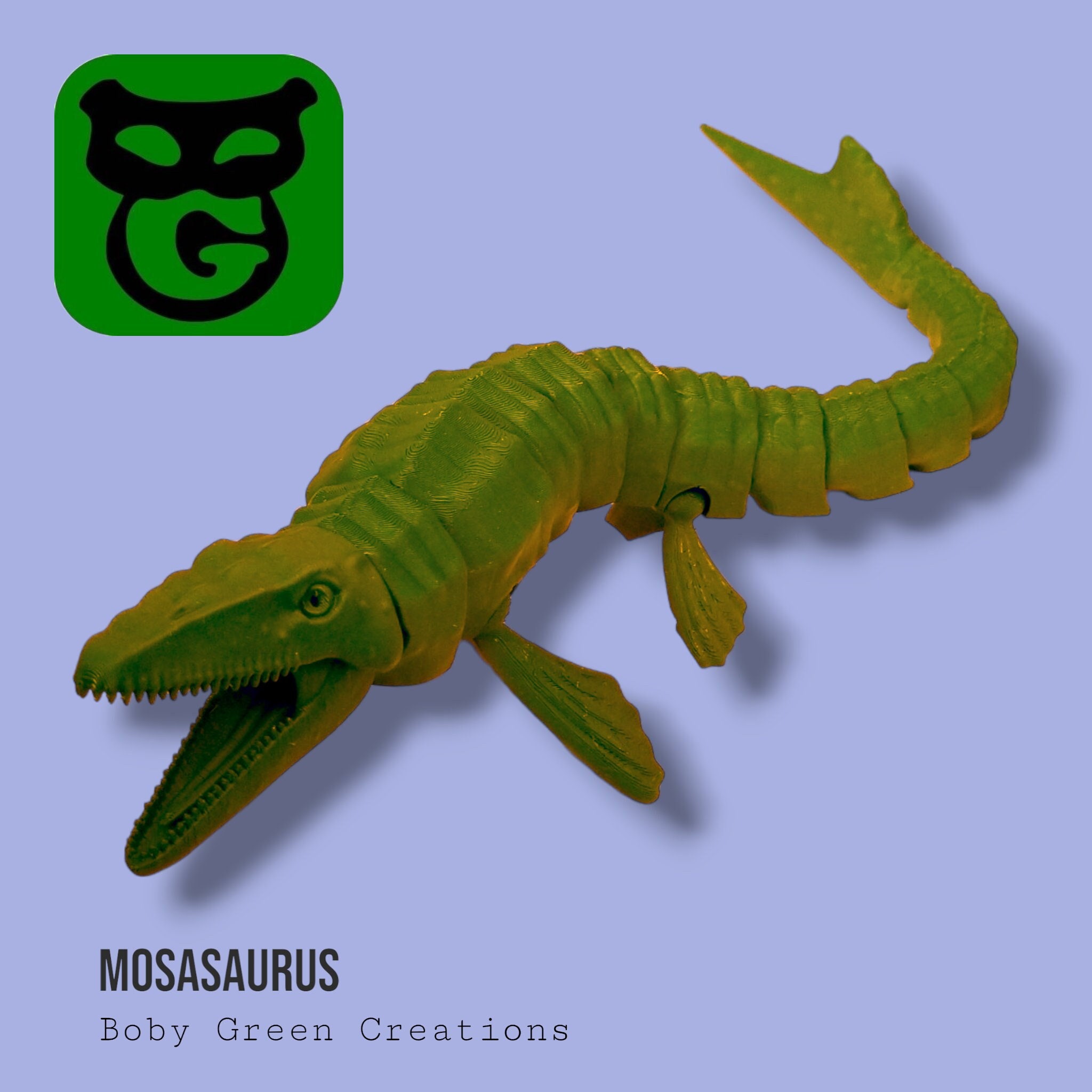 Mosasaurus V2 3D STL Print-in-place No Support Flexi - Etsy