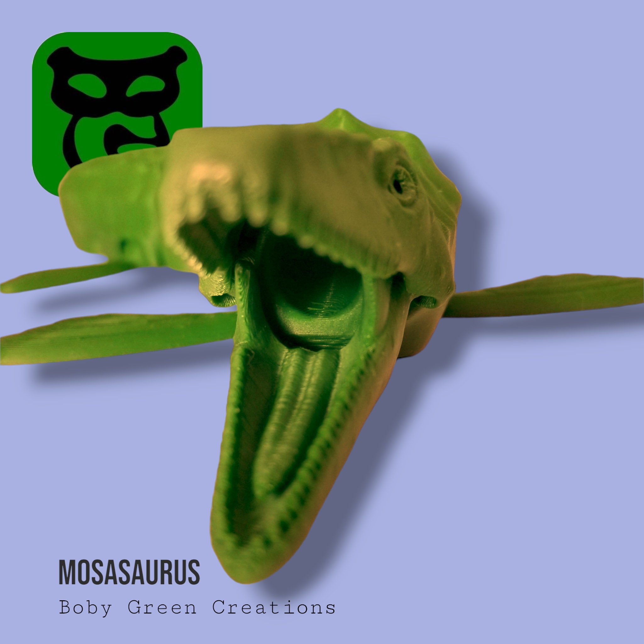 Mosasaurus V2 3D STL Print-in-Place No Support Flexi - Etsy Portugal