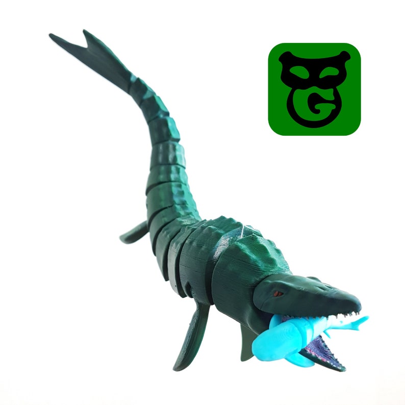 Mosasaur 3D STL Print-in-place No Support Flexi - Etsy Australia