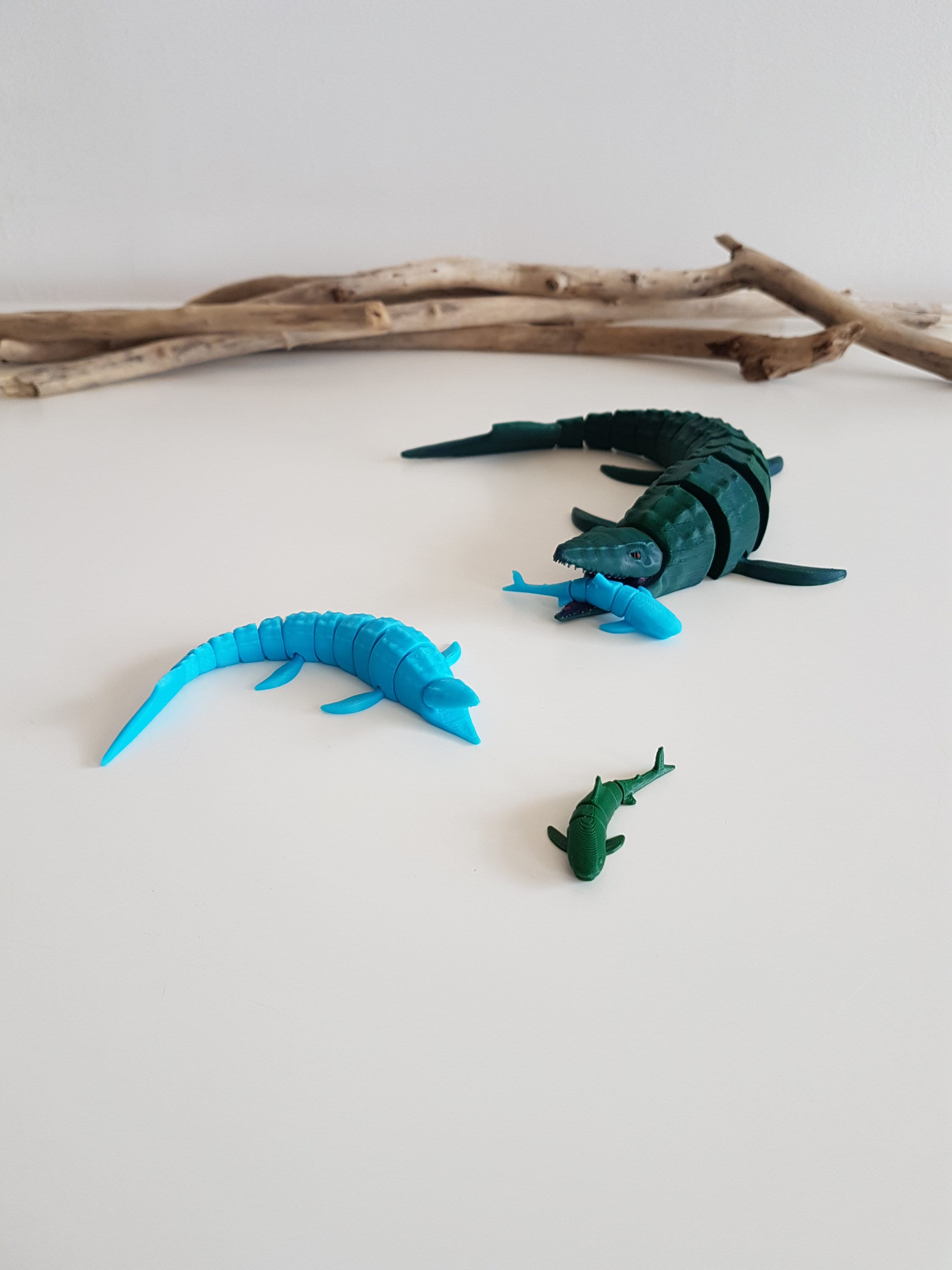 Mosasaur 3D STL Print-in-place No Support Flexi - Etsy