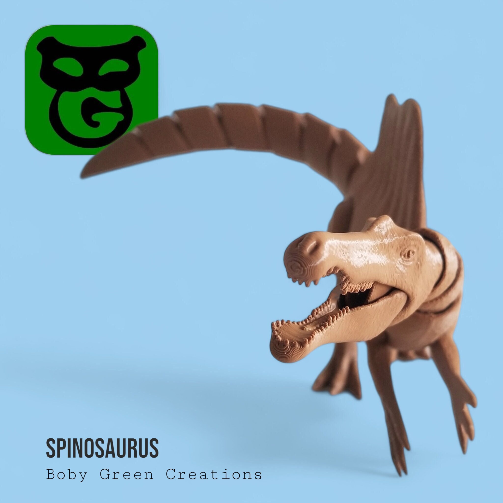 Spinosaurus Flexi 3D STL Print-in-place No Support Flexi - Etsy