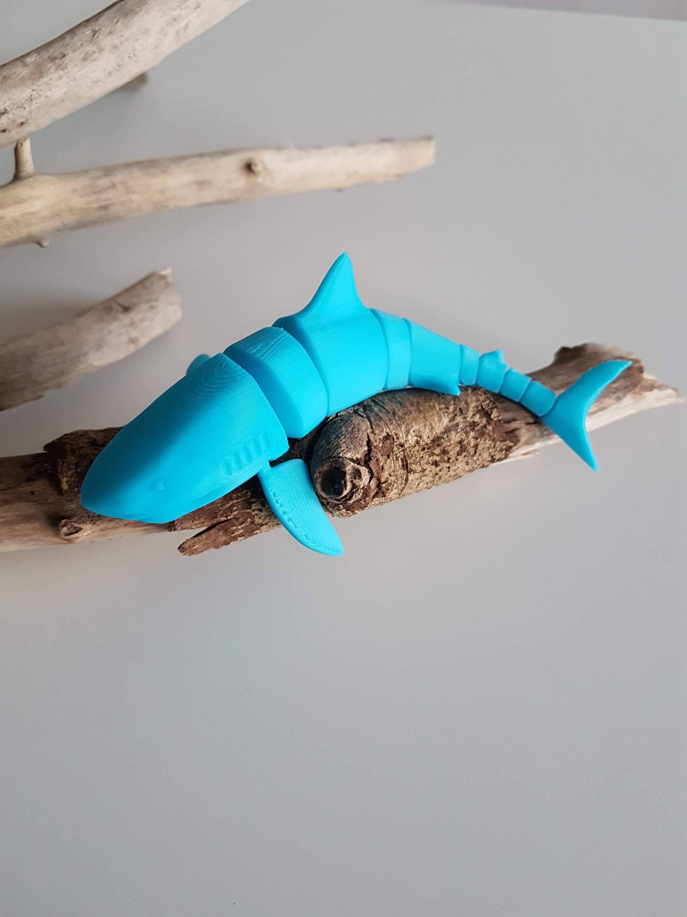 Great White Shark 3D STL Print-in-place No Support Flexi - Etsy UK