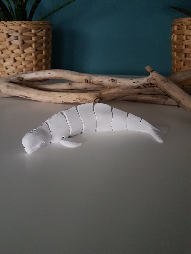 Beluga 3D STL Print-in-place No Support Flexi - Etsy