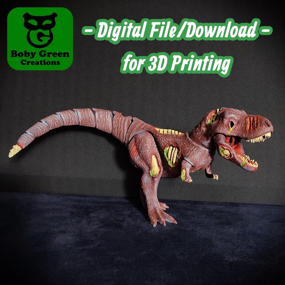 Zombie T-rex (3D Blueprint) - Etsy