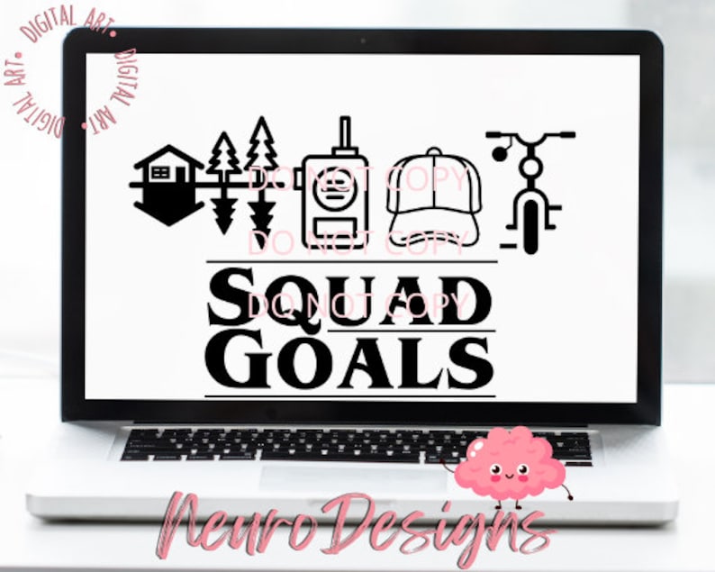 Squad Goals Stranger Things Inspired Digital File 2 Styles - Etsy